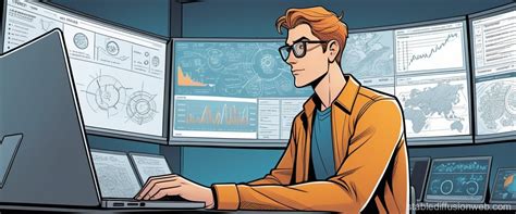 Software Engineer Watching At Dashboard With Application Performance Metrics On A Laptop Prompts