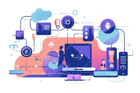 premium ai image iot communication protocols illustration