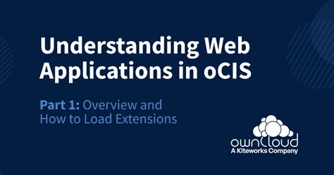 understanding web applications in ocis owncloud