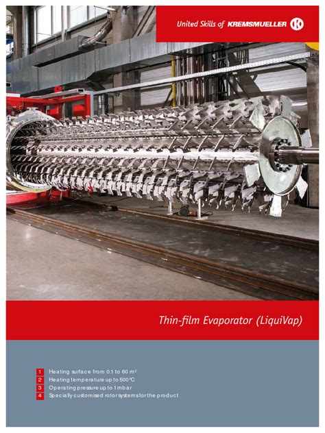 Thin Film Evaporator Liquivap Data Sheet English Pdf Thin Film Liquids