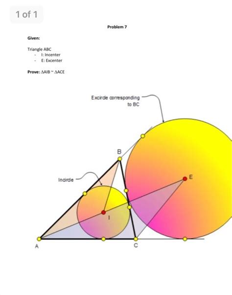 Solved Of Problem Given Triangle ABC I Incenter Chegg Com