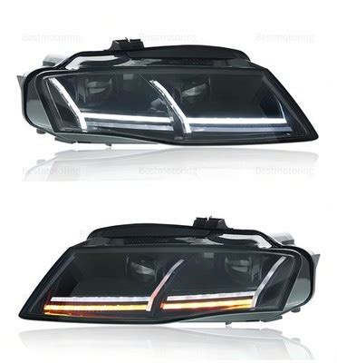 For Audi A4 2009 12 A Pair Upgraded Led Headlight Lamps Assembly