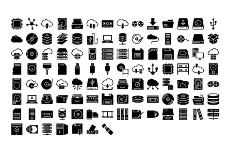Data Storage And Server Vector Icon Pack By Pixlestudio Codester