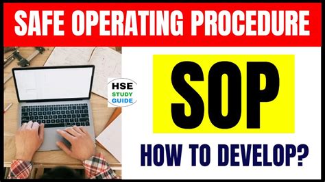 safe operating procedure sop how to develop safe operating