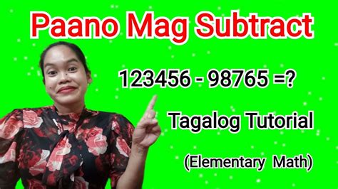 Paano Mag Subtract Tagalog Tutorial Youtube