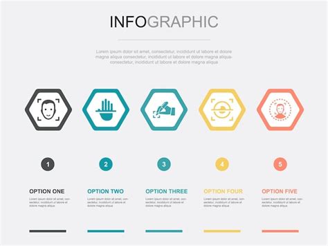 Premium Vector Biometrics Authentication Icons Infographic Design