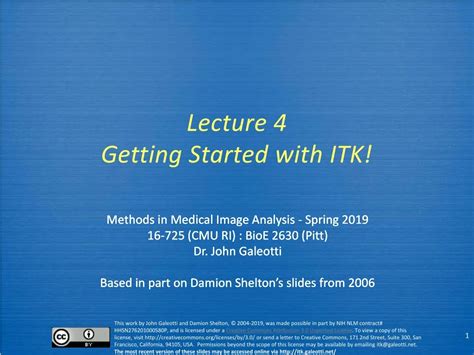 Ppt Lecture 4 Getting Started With Itk Powerpoint Presentation Free