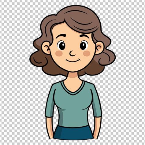 Premium PSD Vector Hand Drawn Mom And Son Cartoon Illustration