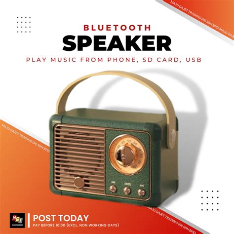 Bluetooth Speaker Mini Radio Fm Wireless Retro Hm11 Portable Premium