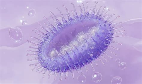 A 3d Medical Science Image Of The Human Adenovirus Model Shows The