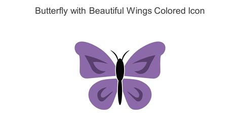 Butterfly With Beautiful Wings Colored Icon In Powerpoint Pptx Png And
