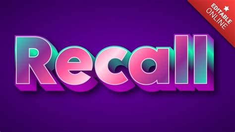 Recall Text Effect Generator