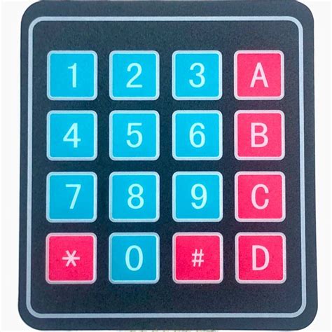 Universal 16 Key 4x4 Matrix Module Membrane Switch Keypad Electro Store
