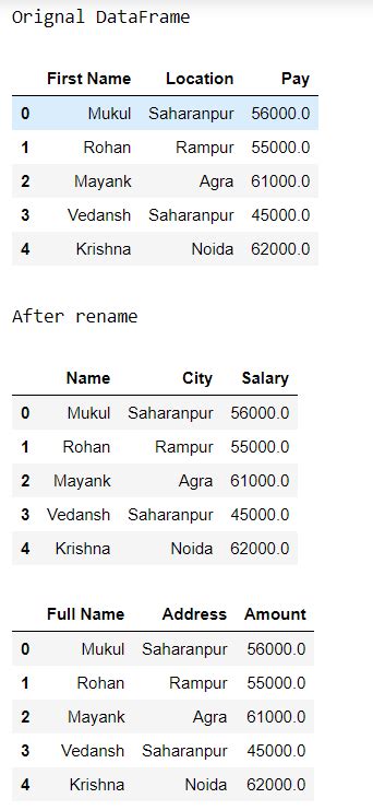 如何重命名 Pandas Dataframe 中的多个列标题？ 码农参考