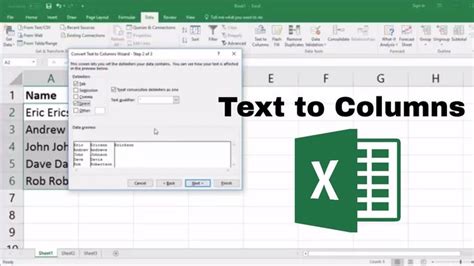 Text To Columns Excel How To Split Data How To Split Excel Start Up