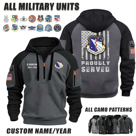 711th Hpw Human Performance Wingcamo Halfzip Hoodie Proudly Served