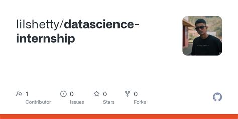 github lilshetty datascience internship