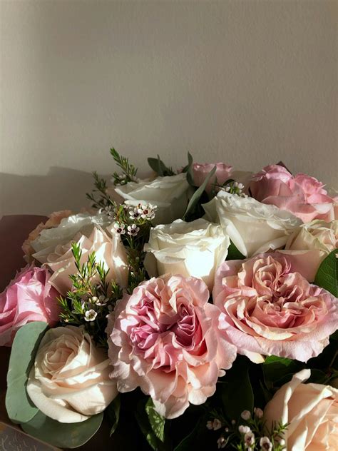 고요한 꽃 꽃꽂이 꽃병 꽃잎 꽃잎 질감 나뭇잎 낭만적인 녹지 다채로운 럭셔리 봄 부드러운 부드러운 빛 부케 분홍색 생화 선물 섬세한 식물의