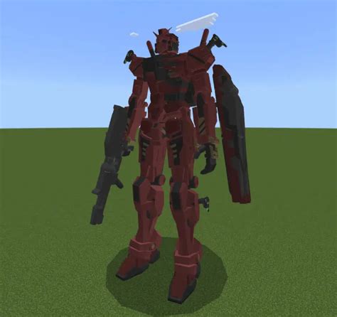Mobilesuit Gundam Addon Re Uc0085gqx Red Gundam Minecraft