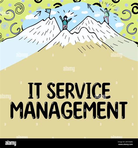 Text Caption Presenting It Service Management Concept Meaning The Process Of Aligning