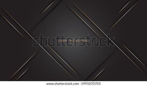 Abstract Golden Lines Illustration Black Background Stock Vector Royalty Free