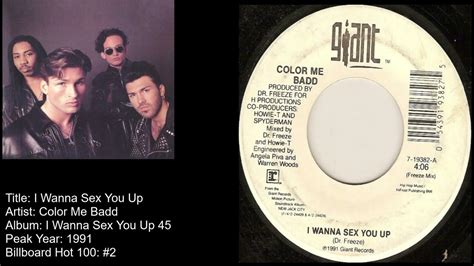 Color Me Badd I Wanna Sex You Up Youtube