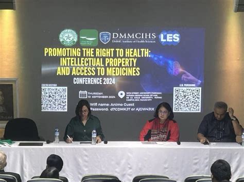 The Conference On Promoting The Right To Health Intellectual Property And Access To Medicine