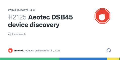 Aeotec Dsb45 Device Discovery · Issue 2125 · Zwave Jszwave Js Ui · Github