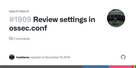 review settings in nf · issue 1909 · wazuh wazuh · github