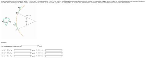 Solved A Particle Moves On A Circular Path Of Radius R Chegg