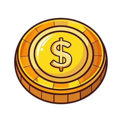 Cartoon Illustration Of A Gold Coin With Happy Face Premium Ai