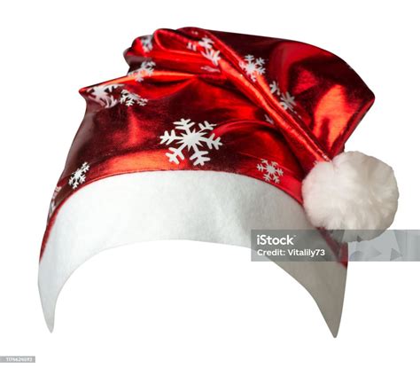 흰색 배경에 고립 된 산타 클로스 모자 크리스마스 에 착용 하는 산타 클로스 모자입니다 0명에 대한 스톡 사진 및 기타 이미지