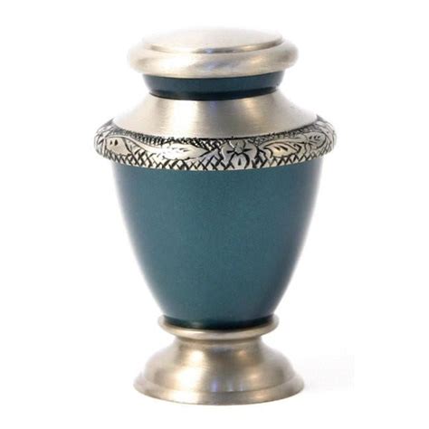 Artisan Indigo Individual Keepsake With Velvet Bag Cremation Urn