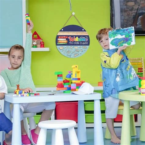 Welcome Classroom Sign Wooden Plaque Back School Wall Decor Temu Norway