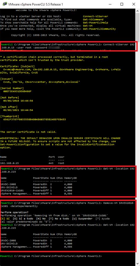 Pantallazos Es VSphere PowerCli Eliminar VM Remove Vm From The Disk