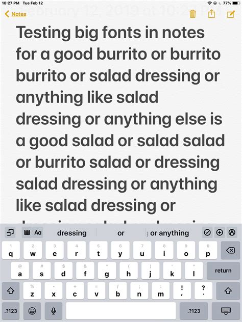 how to make text size much larger on ipad