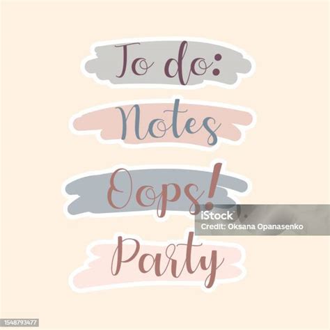 파스텔 색상의 귀여운 종이 노트 스티커 간단한 페이지입니다 고정식 세트 메모 및 메모 엽서 인쇄 가능한 플래너 스티커 할 일 목록에 대한 메모입니다 계획의 장식 요소 벡터