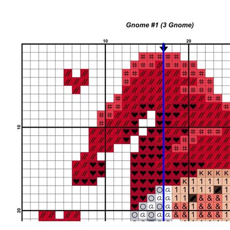 christmas gnome 2 cross stitch pattern pdf compatible patter inspire