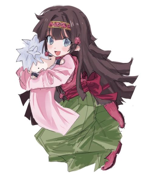 Alluka Zoldyck Killua Zoldyck Hunter X Hunter Highres Boy Black Hair Blue Eyes Coconacc