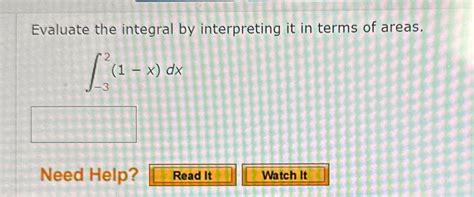 Solved Evaluate The Integral By Interpreting It In Terms Of