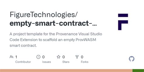 GitHub FigureTechnologies Empty Smart Contract Template A Project Template For The Provenance
