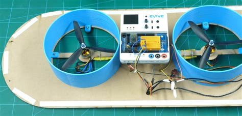Smartphone Conrolled Hovercraft Made Using Evive Arduino Based Embedded