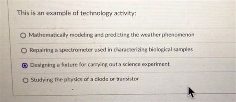 Solved This Is An Example Of Technology Activity O