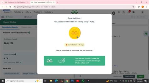Gfg160 Geekstreak2024 Dsa Codingchallenge Problemsolving