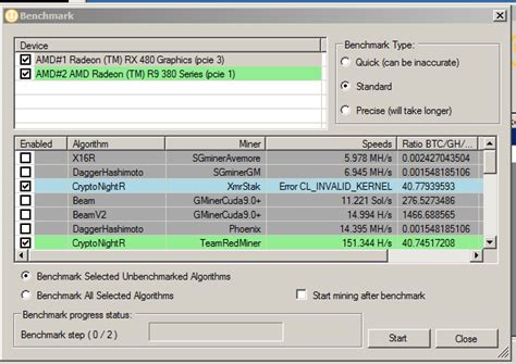 xmr stak benchmark error · issue 1745 · nicehash nicehashminer · github