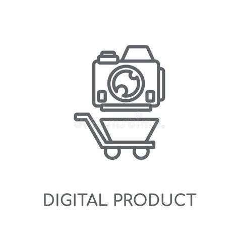Digital Product Linear Icon Modern Outline Digital Product Logo Stock Vector Illustration Of