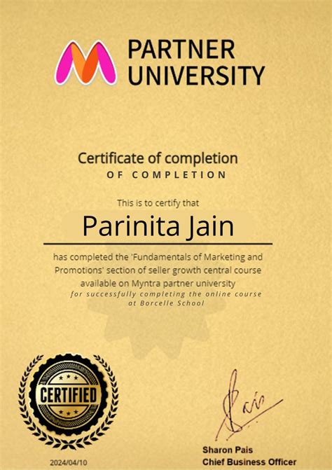 Parinita Jain On Linkedin Myntramarketing Certificationcomplete Digitalmarketing