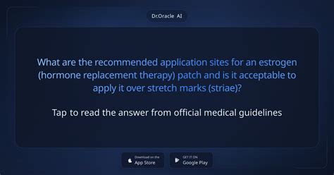 What Are The Recommended Application Sites For An Estrogen Hormone