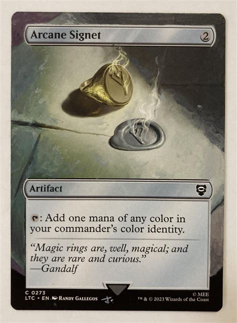 Lotr Sol Ring And Arcane Signet Rmtgaltered