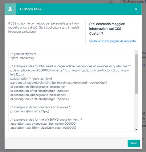 How To Come Posso Modificare Il Css Dei Miei Modelli Supporto